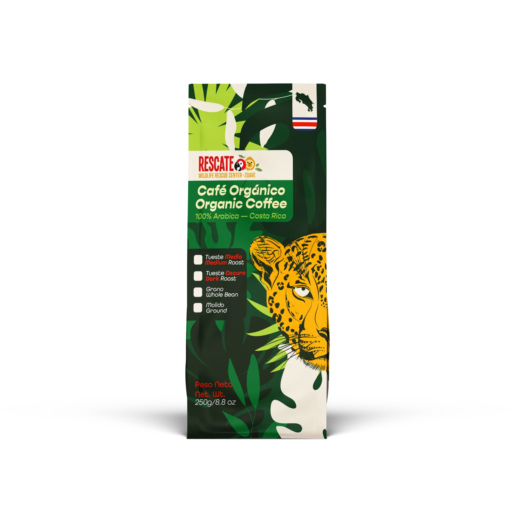 Costa Rican Coffee 250 g – Tienda de Rescate Wildlife-Zoave